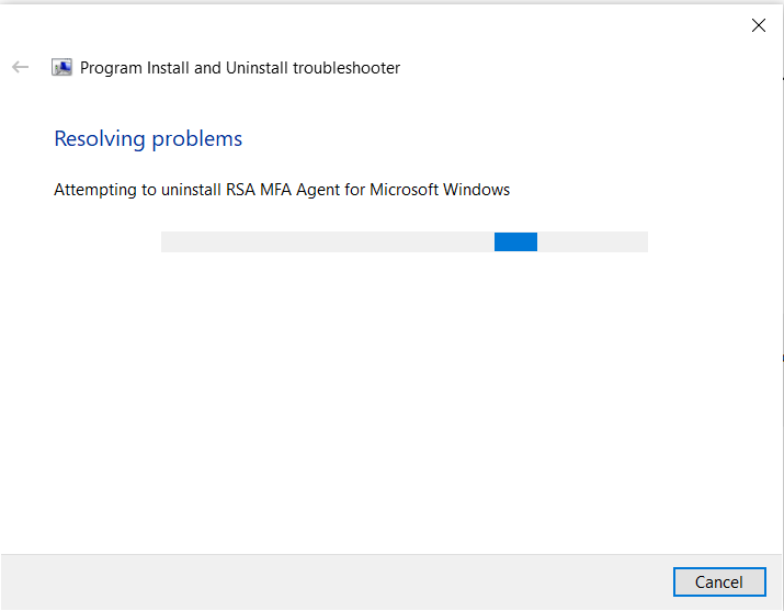 Unable To Installupgrade Rsa Mfa Agent For Microsoft Windows Rsa