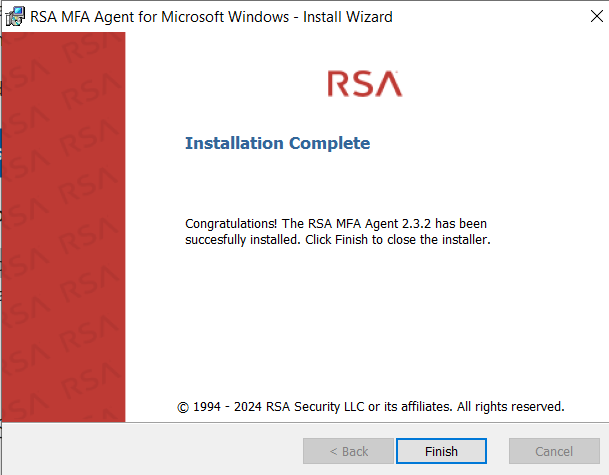Unable To Installupgrade Rsa Mfa Agent For Microsoft Windows Rsa