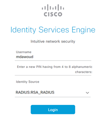 Cisco ISE 3.2 - Login Screenshots - RSA Ready Implementation Guide | RSA Community