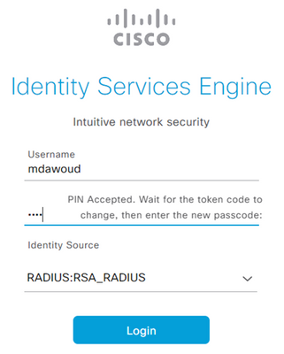 Cisco ISE 3.2 - Login Screenshots - RSA Ready Implementation Guide ...