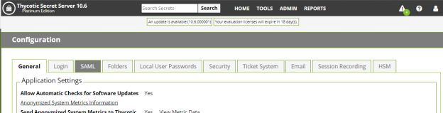 Ssoagent Samlconfiguration Thycotic Secret Server 106 Rsa Ready