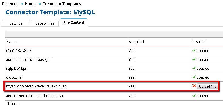 There Is No Option To Clear The Mysql Connector Java Version Binjar File From The Mysql Afx