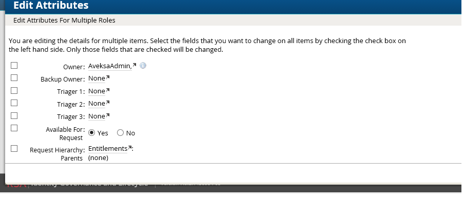 Editing Attributes For Multiple Roles Does Not Work In Internet
