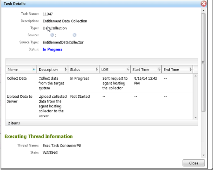 Collection Is Stuck In The Data Collection Phase In Rsa Identity