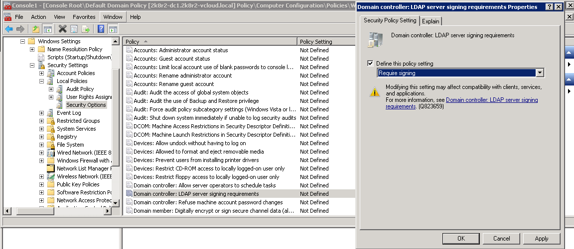 Test Connection Failed One Or More Directory Connections Is Incorrect