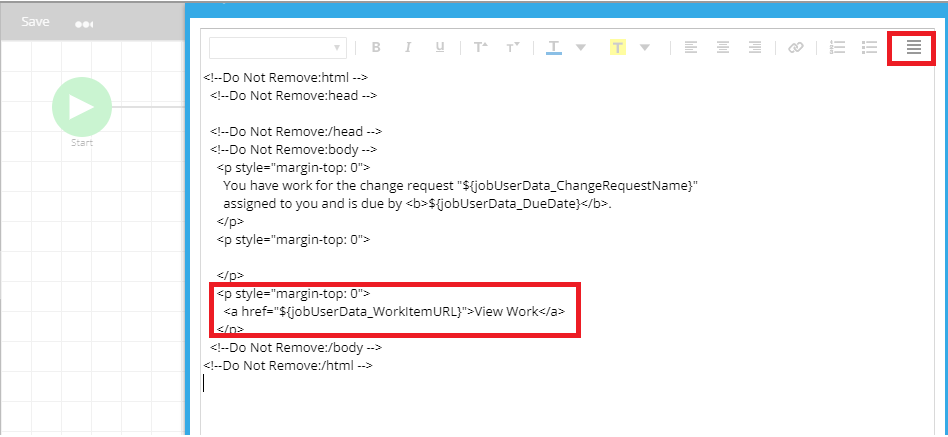Workflow variable ${jobUserData_WorkItemURL} doesn't get resolved for email reminder workflow in ...