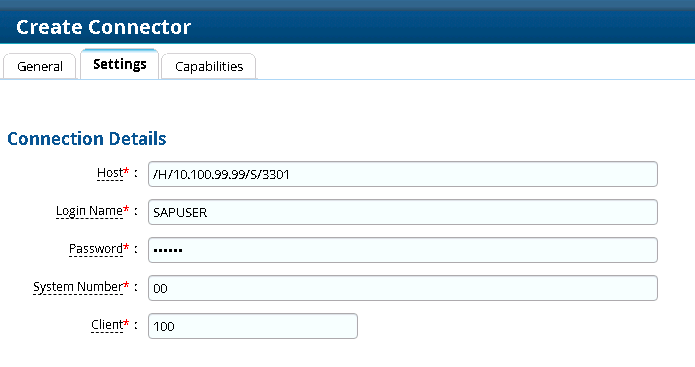SAP connector fails with hostname not found when using a non-default ...
