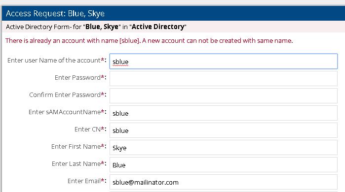 Unable to re-use a deleted account name if the account was previously disabled in RSA Identity ...