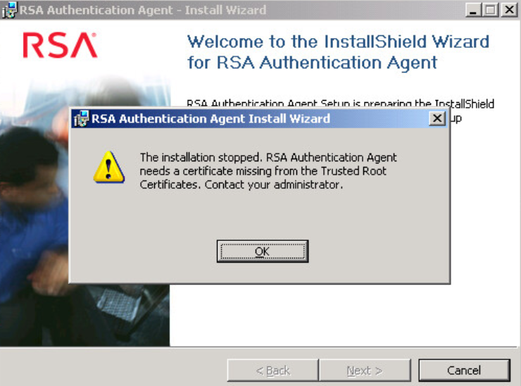 Certificate Missing From The Trusted Root Certificates During