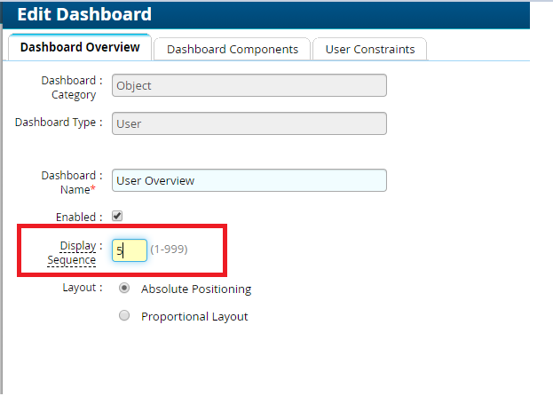 Display Sequence Incorrect While Trying To Use Custom User Object