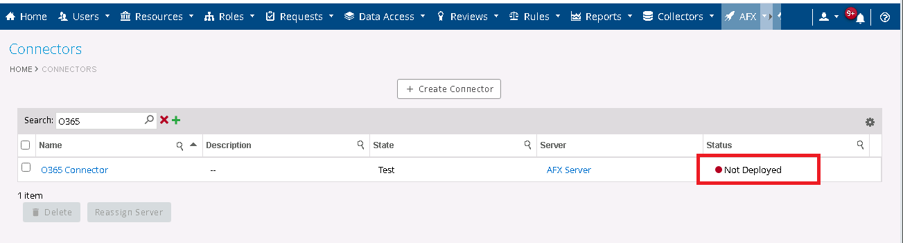 Afx Connectors Remain In A Not Deployed State After Patching Or