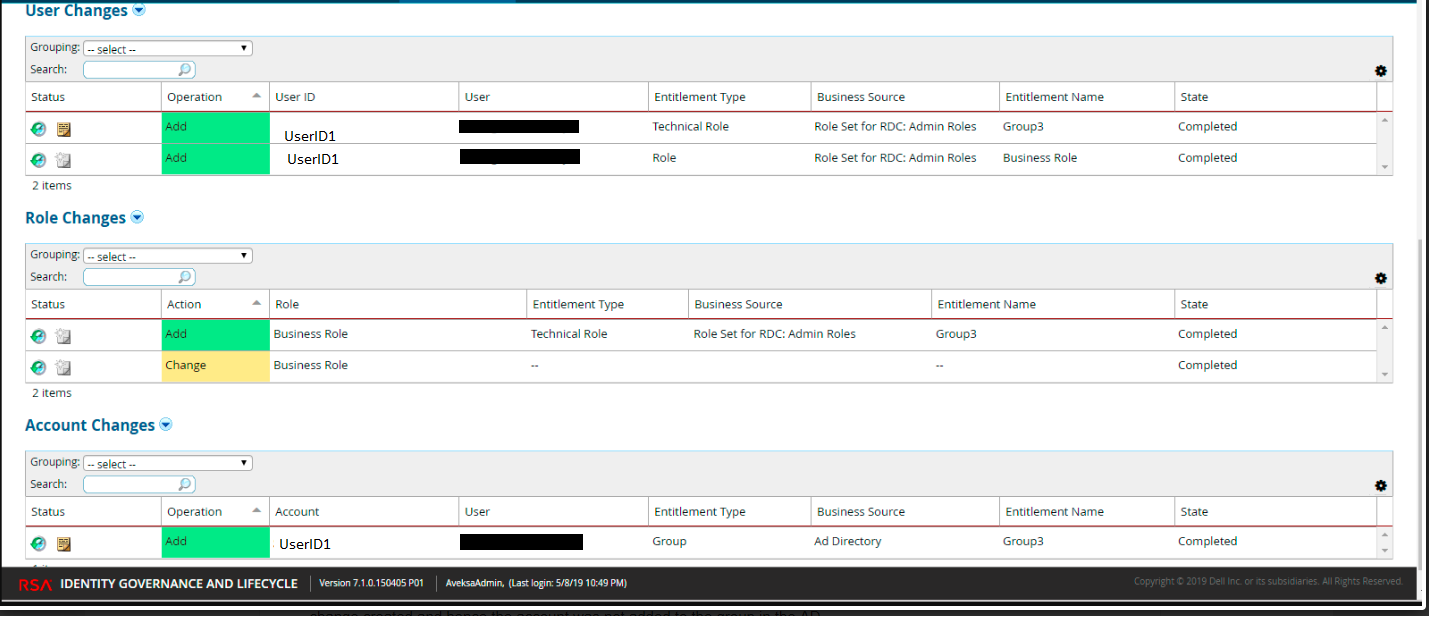 Local entitlements belonging to roles are not consistently added to users in RSA Identity ...