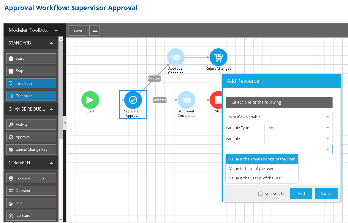Workflow Variables Under The Resource Section Of Workflow Nodes Cannot