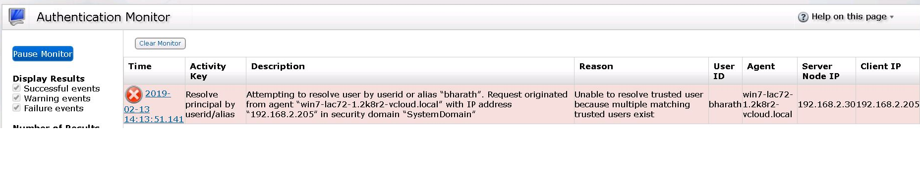 Error Unable To Resolve Trusted User Because Multiple Matching Trusted Users Exist On Rsa