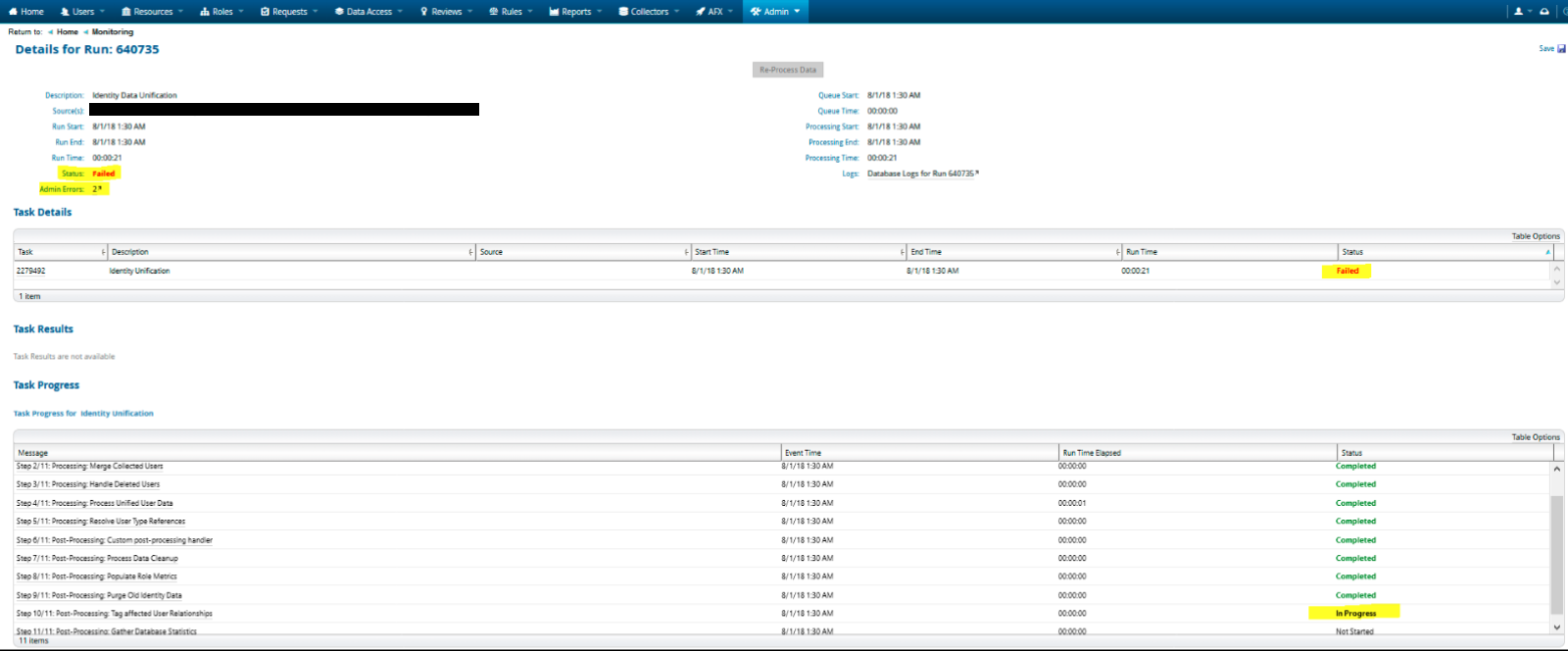 Unification Failing With Ora 00904 Bavailabilitystatus Invalid