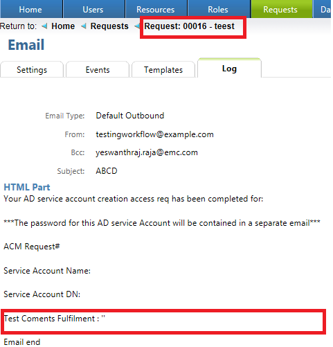 Email Body Is Not Displaying The Optionalcomments Value In Rsa