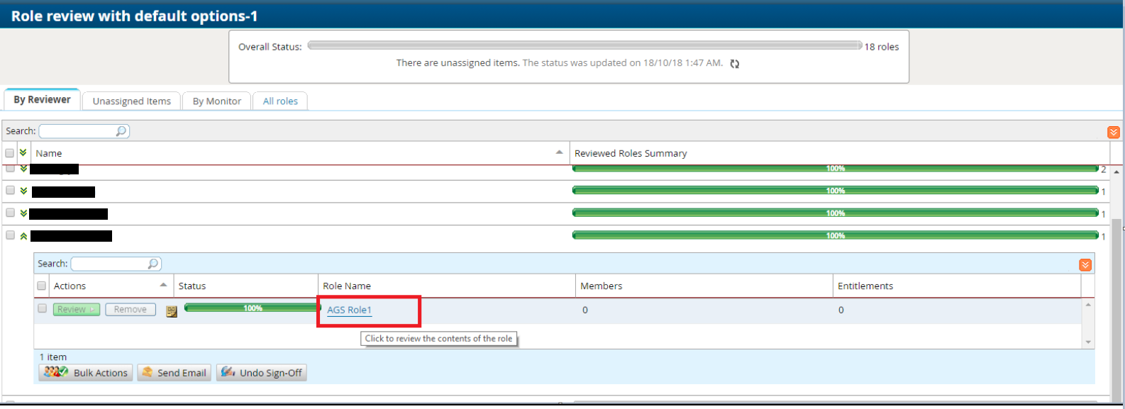Not Able To Click On Memberentitlementsanalytics Tabs Of A Role In