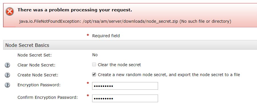 Failed To Install Manual Node Secret In Rsa Authentication Manager 84