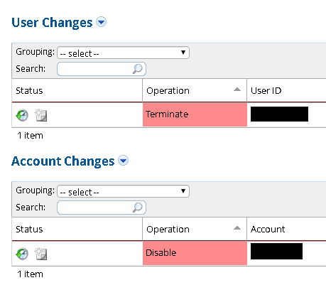When terminating a user, the associated GoogleApps account is not disabled in RSA Identity ...