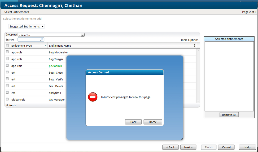 Access denied insufficient privileges error when clicking on ...