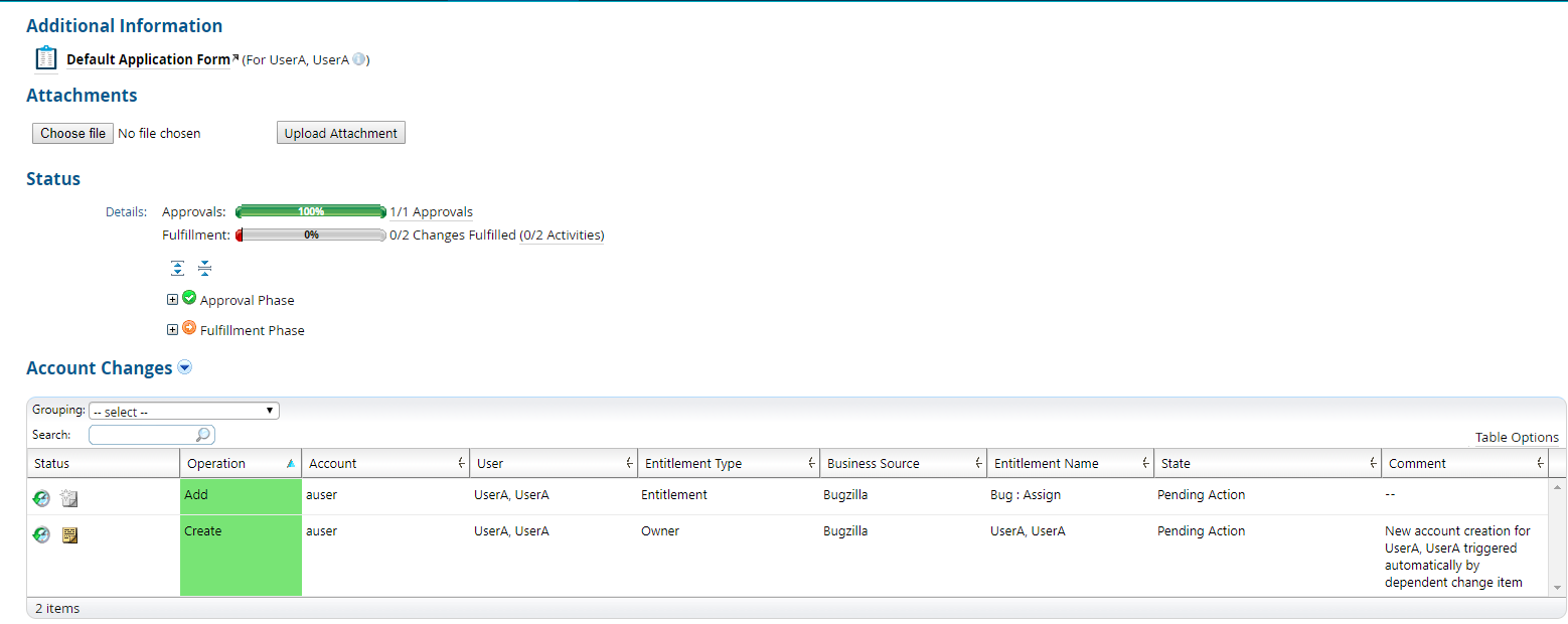 Pending accounts are not deleted after canceling the change request in RSA Identity Governance ...