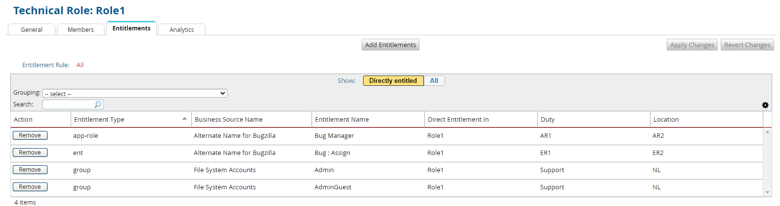 Importing Roles From One Environment To Another Is Not Importing The Role Entitlements Custom