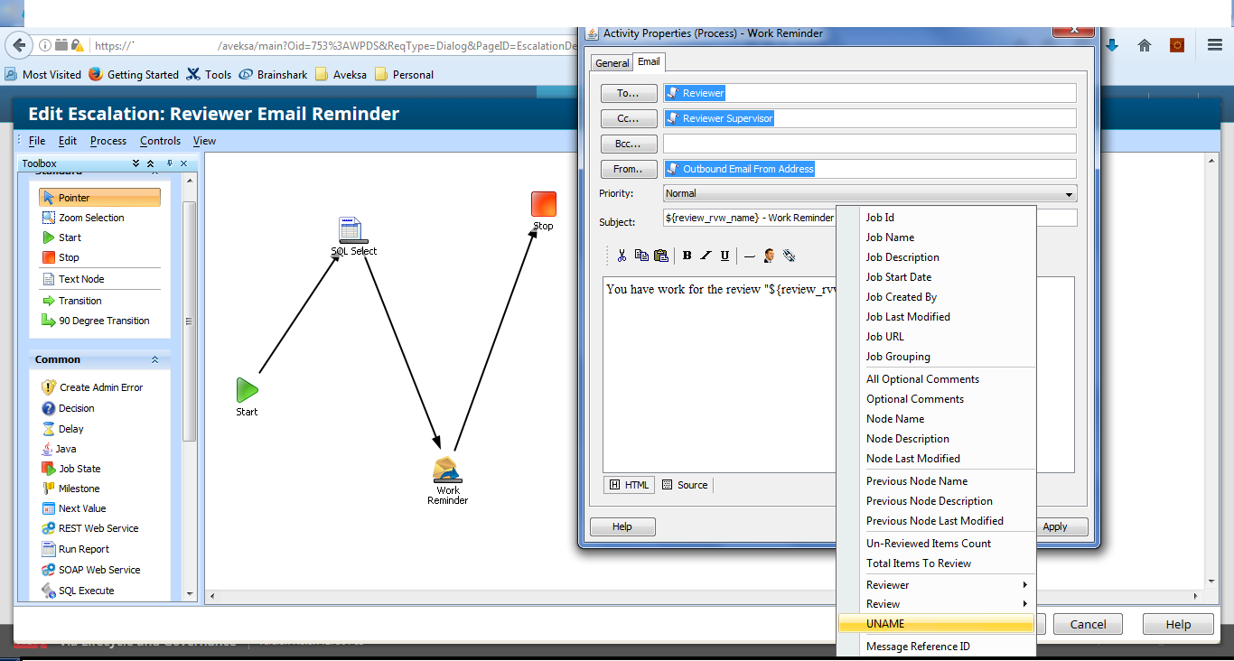 Workflow Variables Created In Sql Select Node Are Not Visible In The Following Node For Review