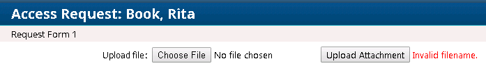 Invalid Filename Message When Uploading An Attachment To A Request Form