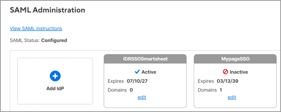 Smartsheet Saml Idr Sso Configuration Rsa Ready Implementation