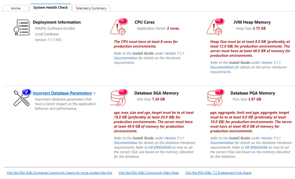Rsa Governance And Lifecycle Recipes System Health Check Dashboard Rsa