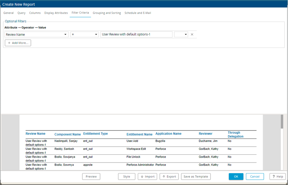 Rsa Governance And Lifecycle Ootb Reports And Filtering Rsa Community