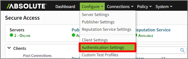 Absolute Secure Access Saml My Page Sso Configuration Rsa Ready