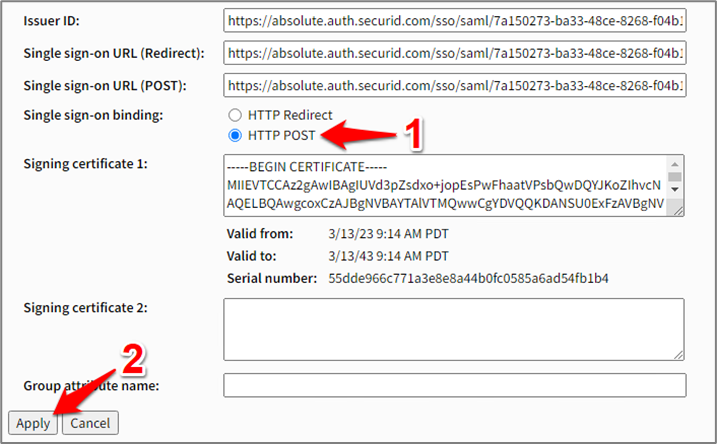 Absolute Secure Access Saml Relying Party Configuration Rsa Ready