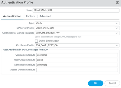Palo Alto NGFW 10.1.7 - SAML My Page SSO Configuration - RSA Ready Implementation Guide | RSA ...