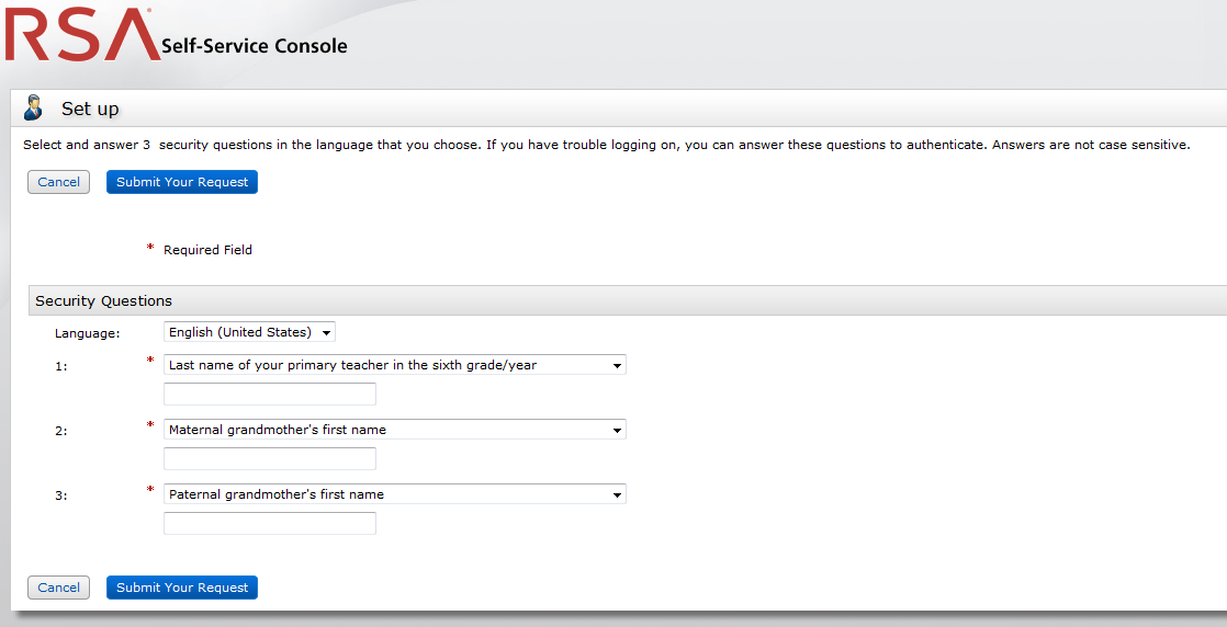 How Do I Reset The Security Questions For My Rsa Community Account