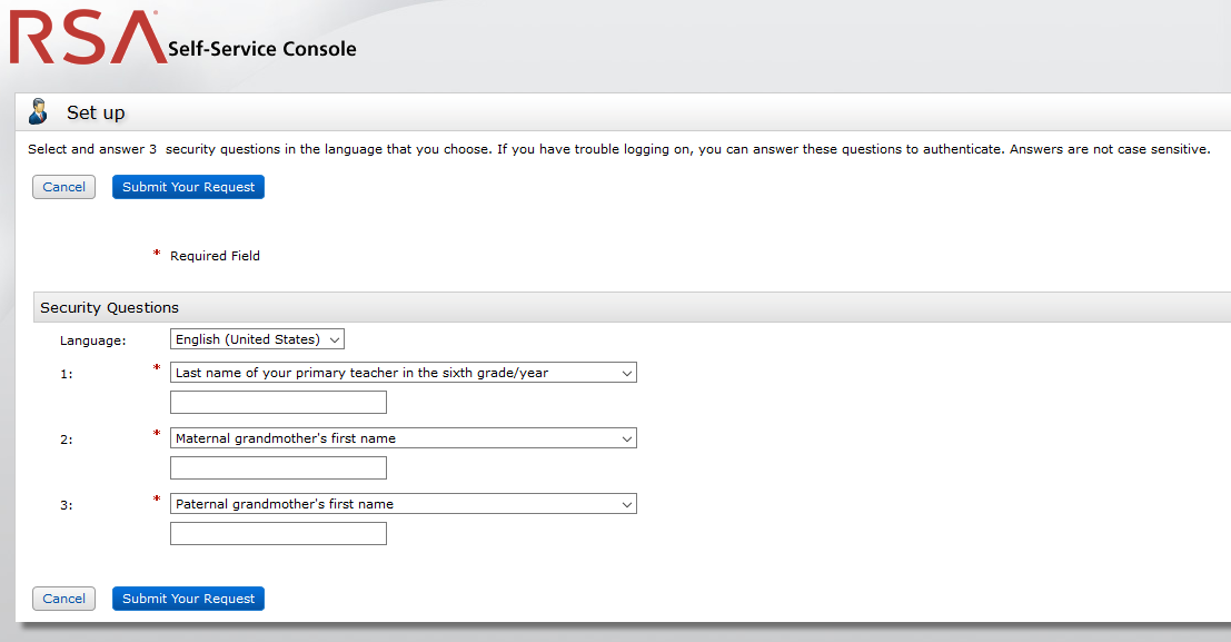 How Can I Set Up Security Questions For My Rsa Community Account Rsa