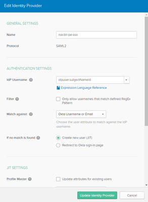 Okta SSO - SAML SSO Agent Configuration - RSA Ready SecurID Access Implementation Guide | RSA ...
