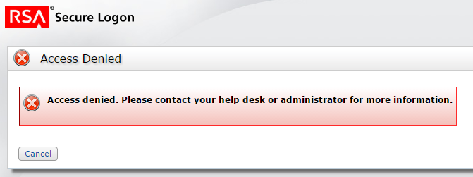 Why Am I Getting An Access Denied Error When Logging In To The Rsa Community Rsa Community