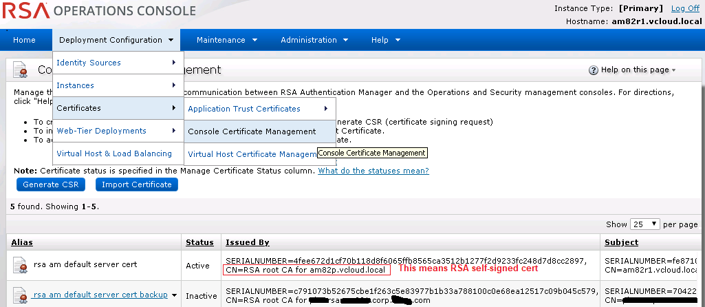 How To Manage Rsa Authentication Manager Console And Virtual Host