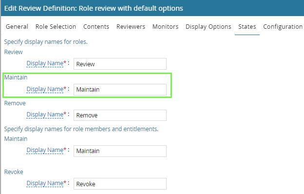 Adding The Option To Customize The Name Of The High Level Maintain