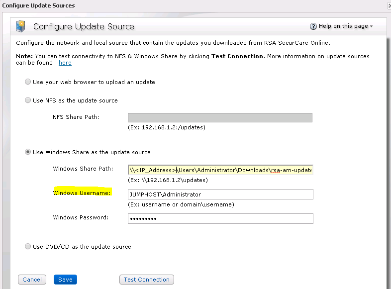Rsa Authentication Manager 8x Upgrade Using Windows Share Fails With