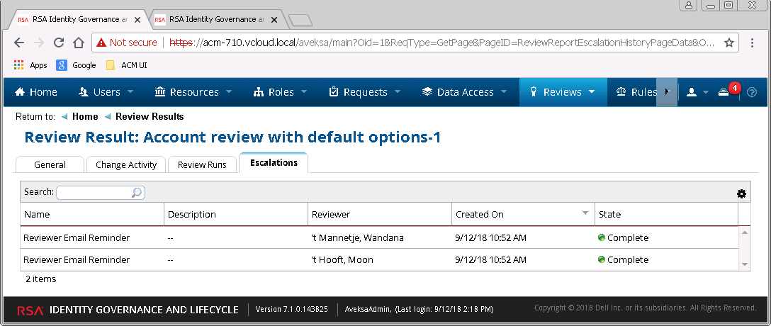 Unable To Search Or Sort For Reviewer When Using Review Results