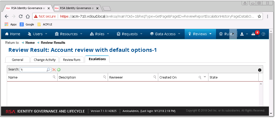 Unable To Search Or Sort For Reviewer When Using Review Results