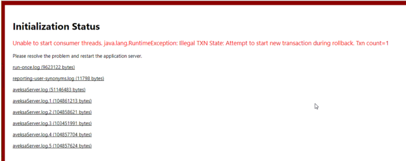 Error Message Illegal Txn State Attempt To Start New Transaction During Rollback In Rsa 