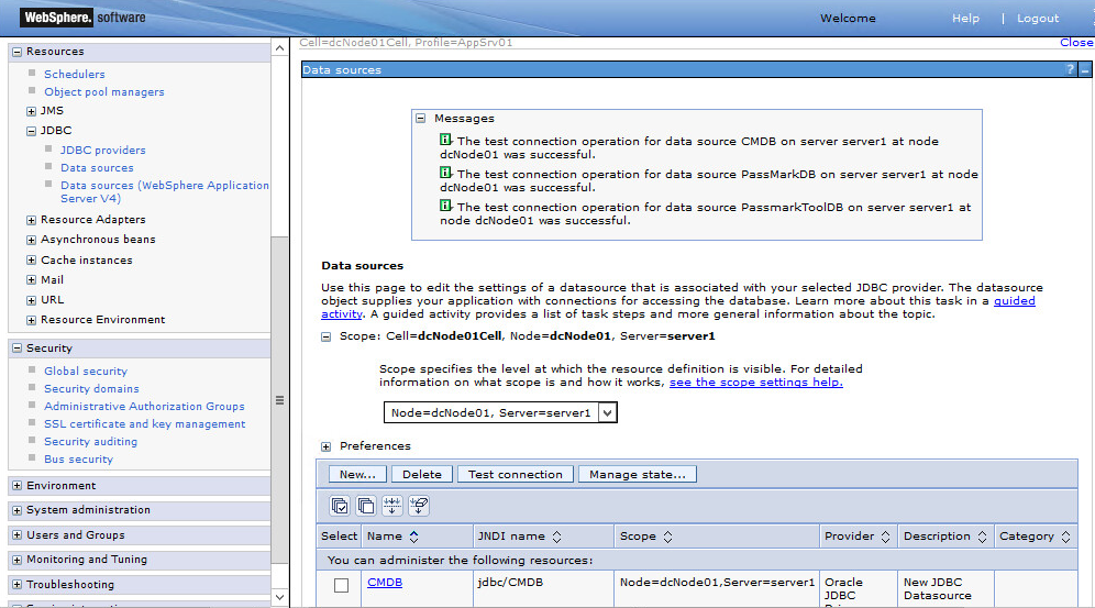 Modify Jdbc Password In Websphere 8x In Rsa Adaptive Authentication