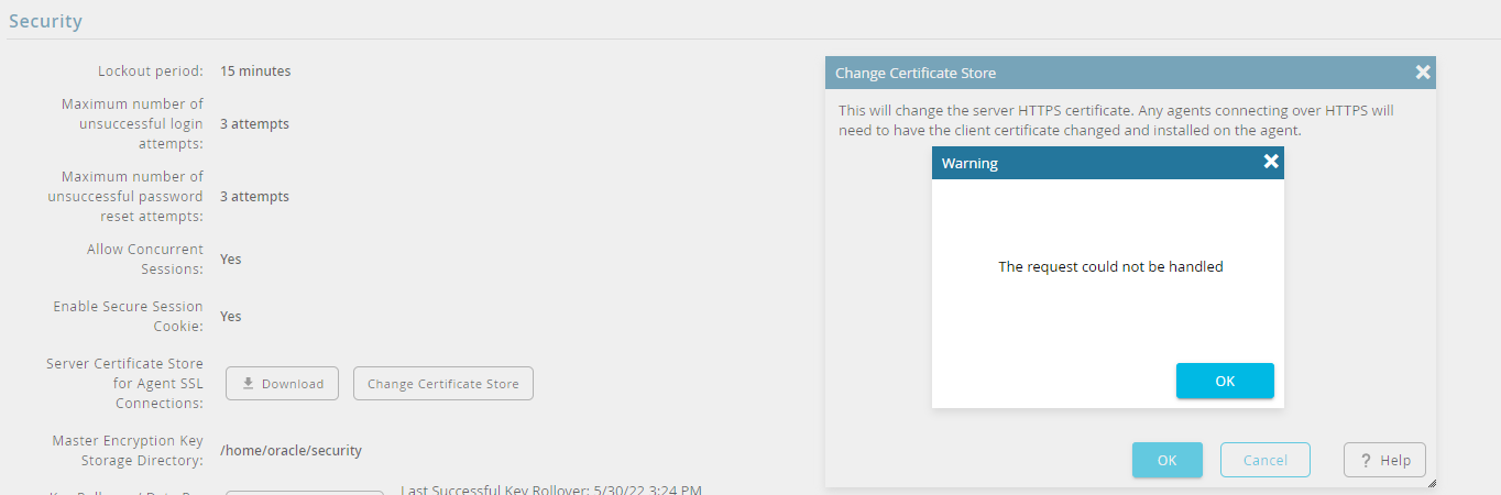 Request Could Not Be Handled While Generating Serverkeystore And Clientkeystore In Rsa
