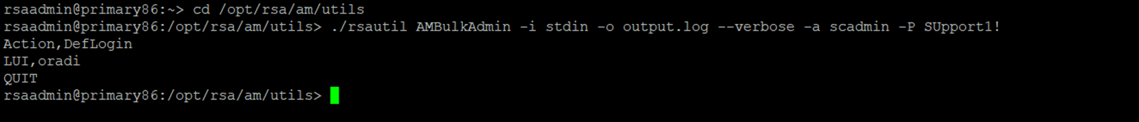 How to run the RSA AMBA utility without the need of input files? | RSA Community