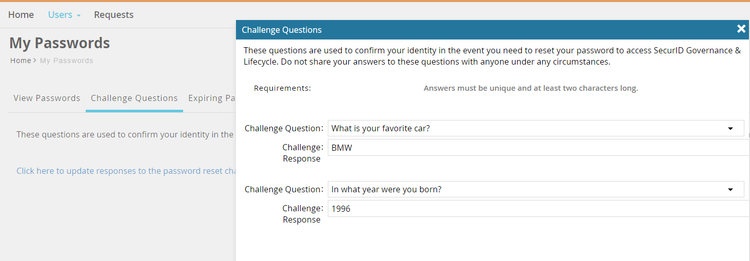 Challenge questions changes to different questions that are not chosen after clicking on forgot ...
