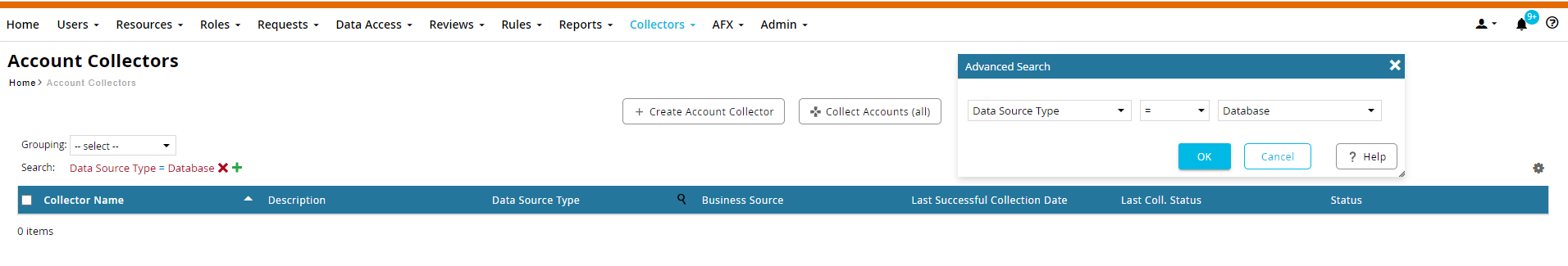 Advanced Search For Data Source Type Is Not Working Correctly In Rsa