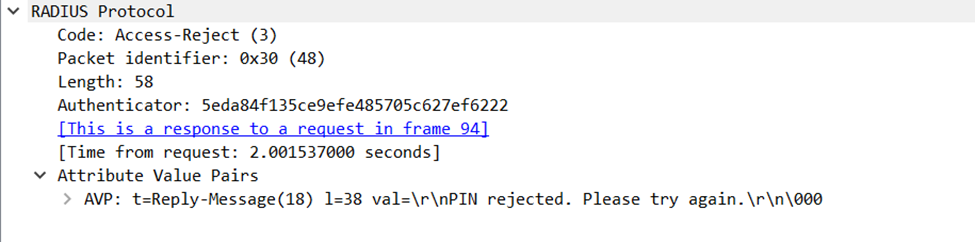 Radius Client Authentication Failed For Pintoken Profile New Pin Mode